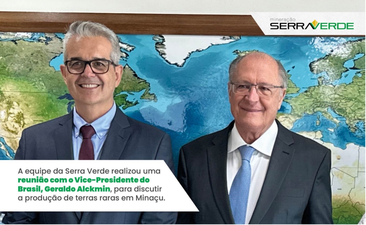 COO da Serra Verde apresenta a empresa para o Vice-Presidente do Brasil ...